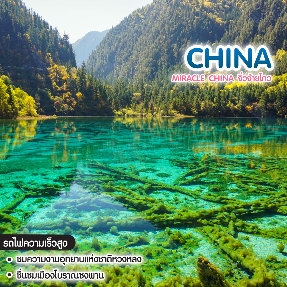 ทัวร์จีน Miracle China จิ่วจ้ายโกว เฉิงตู หวงหลง มรดกโลก รถไฟความเร็วสูง